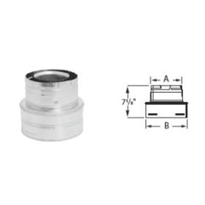 Duravent DirectVent Pro 5" x 8" - Reducer – The Great Fire Company