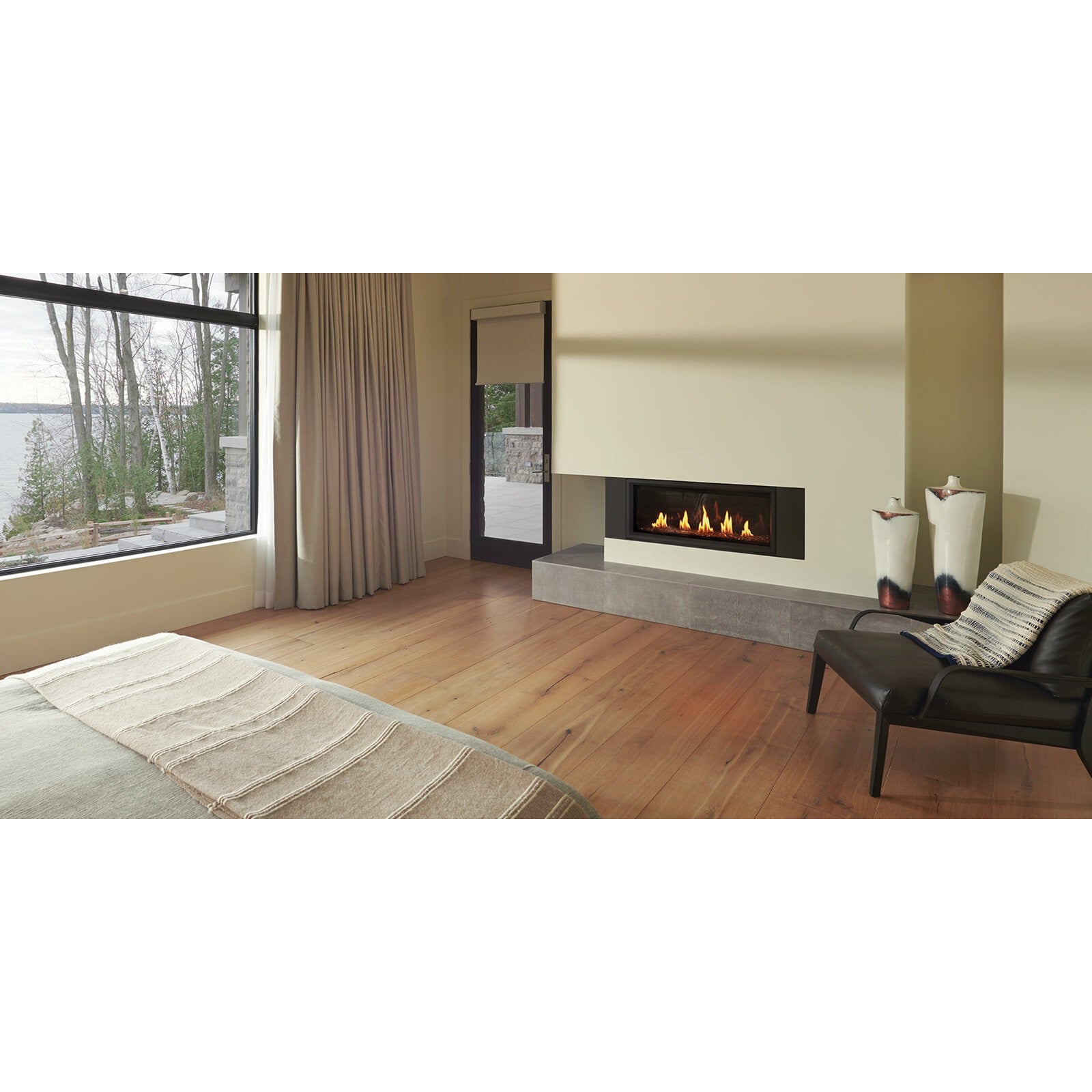 Napoleon Vector Series 74" Single Sided Gas Fireplace – The Great Fire ...