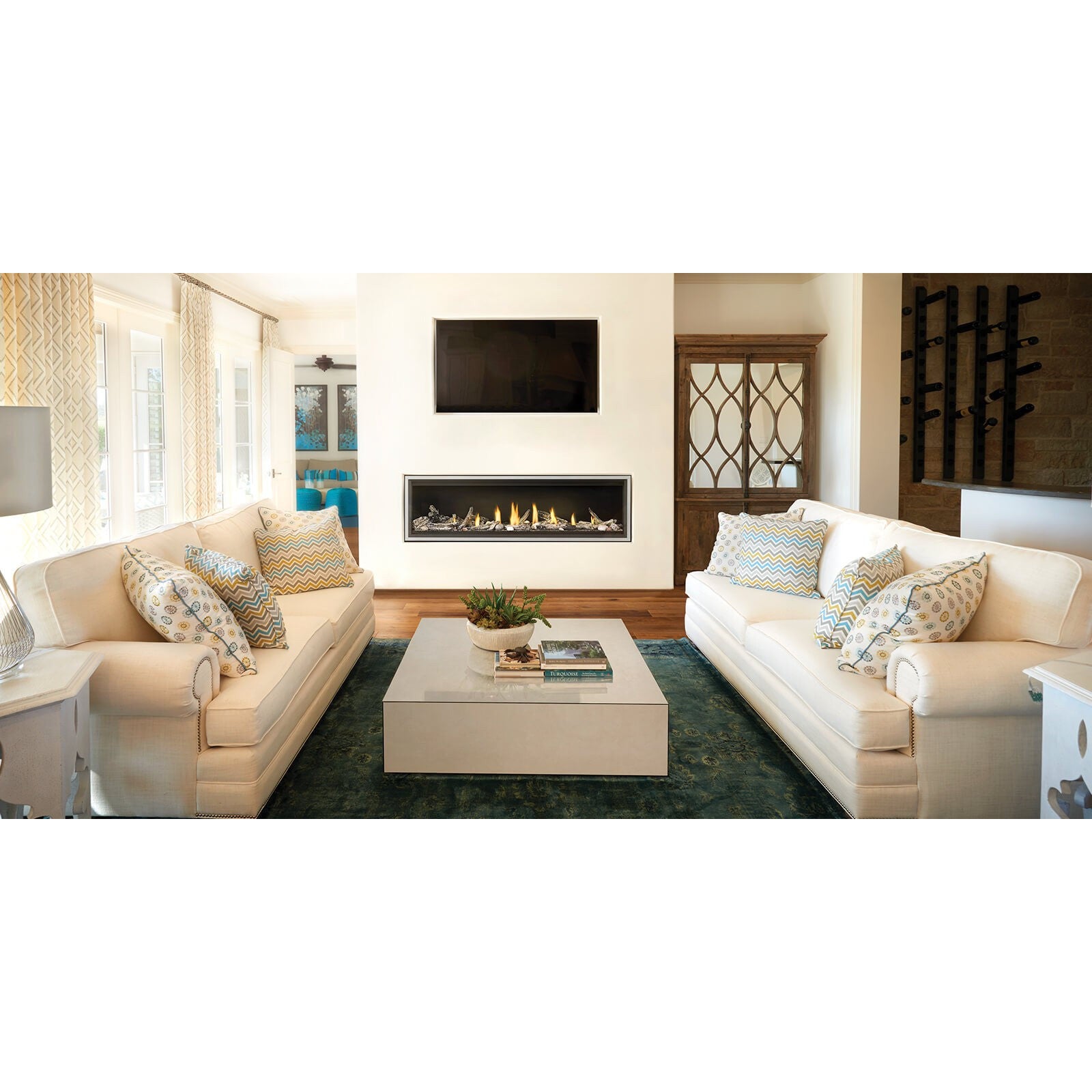 Napoleon Vector Series 74" Single Sided Gas Fireplace – The Great Fire ...